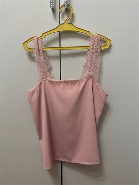 Pre Loved Love Bonito Amara Lace Trim Camisole On Carousell