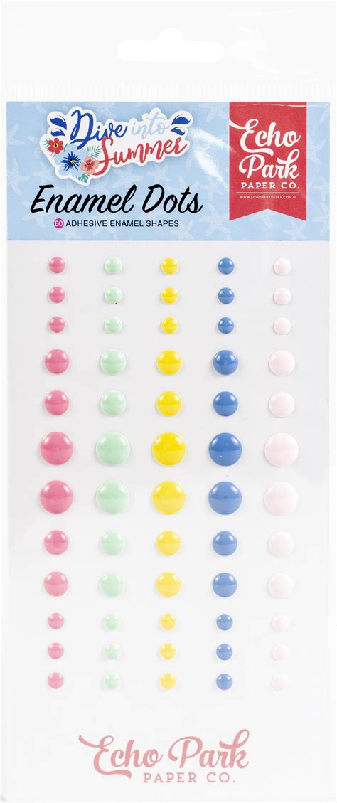 Echo Park Dive Into Summer Enamel Dots 644216303366
