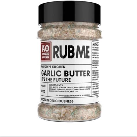 Angus And Oink Rub Me Garlic Butter Seasoning 220g Uk Grocery