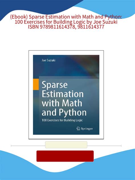 Download Complete Ebook Sparse Estimation With Math And Python 100