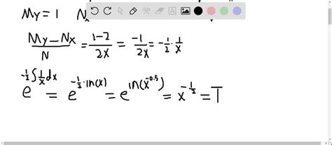 solved determine an integrating factor for the given differential