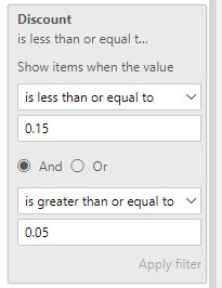 Powerbi Slice Data By Discount Measure Stack Overflow