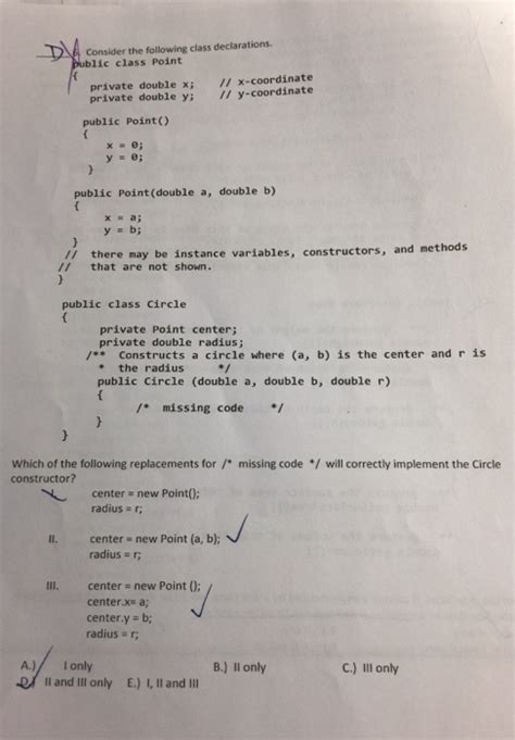 Solved Consider The Following Class Declarations Blic Class