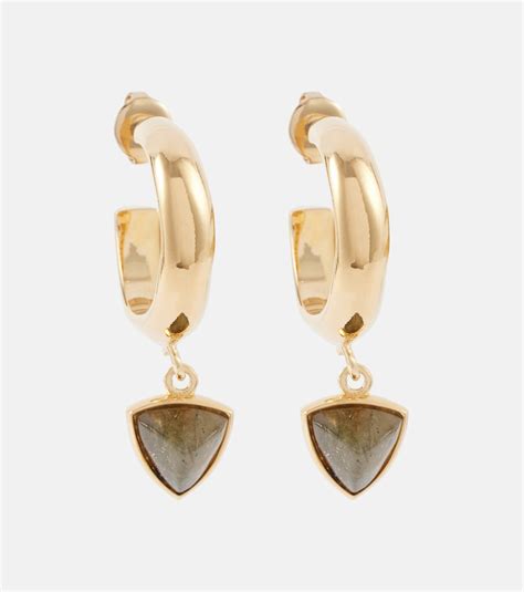Embellished Hoop Earrings In Gold Isabel Marant Mytheresa