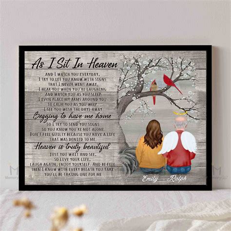 In Memory Of Dad Ts As I Sit In Heaven Large Canvas Prints 8