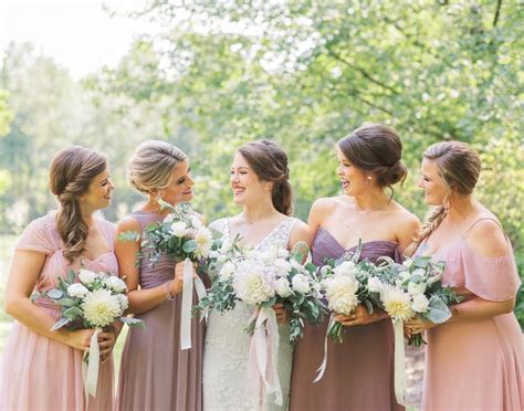 Real Birdy Grey Weddings Birdy Grey Mix And Match Dusty Rose And