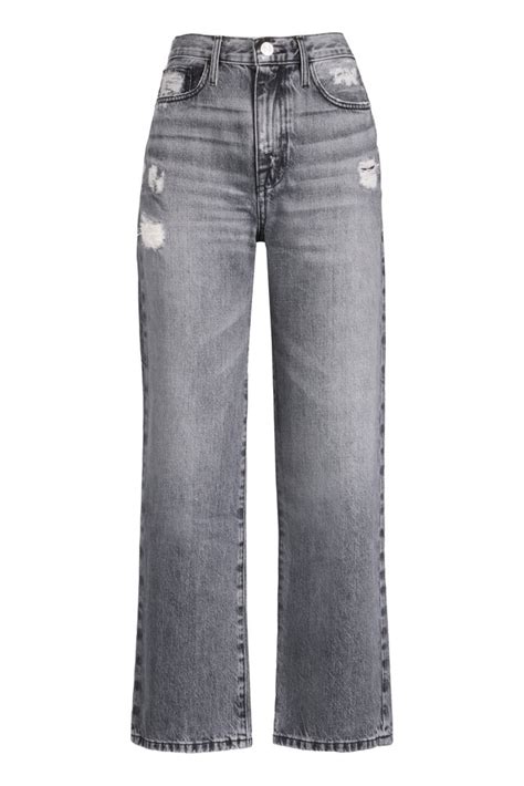 Frame Le Jane Cropped Jeans In Grey ModeSens