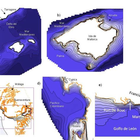 Batimetría General De La Plataforma Continental De Las Bahías De A