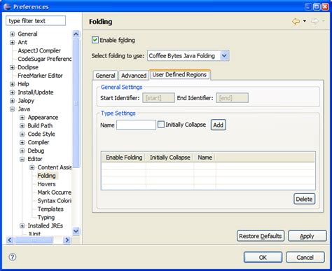 Eclipse API And Code Folding Mindstorms