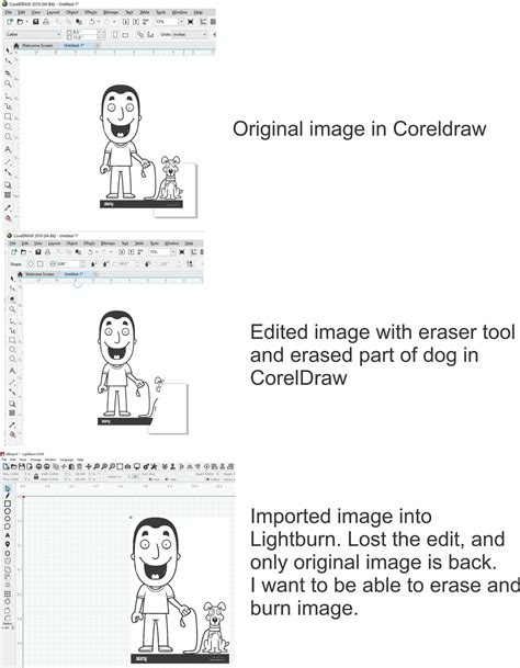 coreldraw importing edited image error lightburn software questions