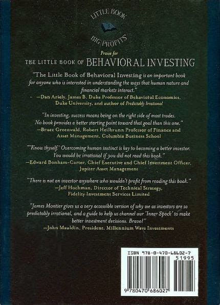 The Little Book Of Behavioral Investing How Not To Be Your Own Worst