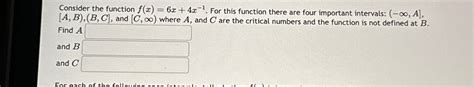 Solved Consider The Function F X 6x 4x 1 ﻿for This