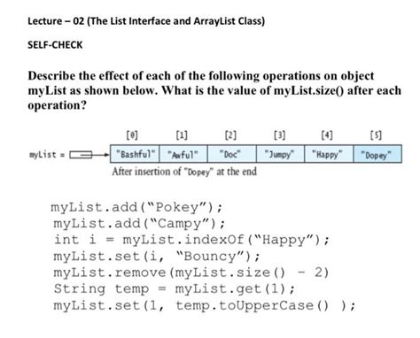 Solved Lecture 02 The List Interface And Arraylist Class