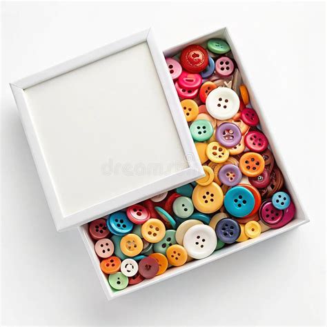 Assorted Buttons In Multiple Shapes And Colors Stock Illustration