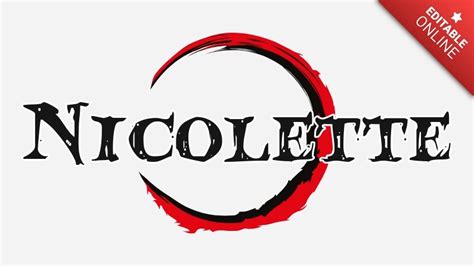 Nicolette Demon Slayer Logo Editable Text Effect Generator