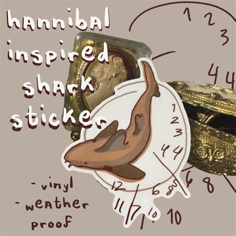 Hannibal Clock Shark Vinyl Sticker Will Graham Encephalitis
