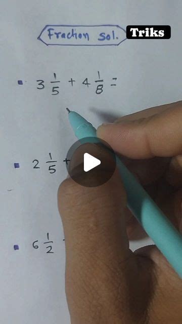 Mrg Tricks On Instagram Fraction Tricks L Maths L Maths Triks