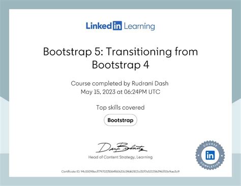 Rudrani Dash On Linkedin Linkedinlearning Bootstrap