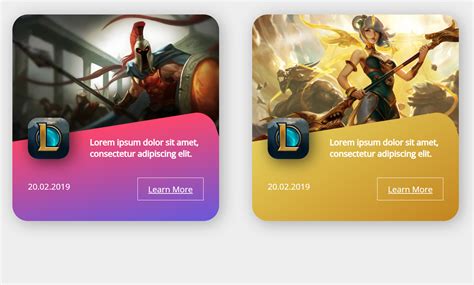 Modern CSS Cards Design GoSnippets