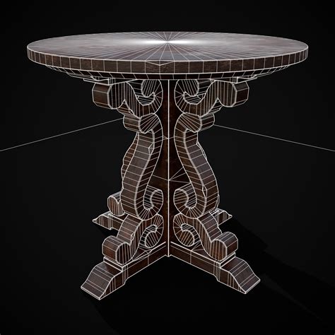 Mahogany Medieval Antique Round Table 3d Model By Get Dead Entertainment