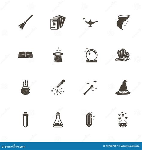 Magic Flat Vector Icons Stock Vector Illustration Of Flat 107327557