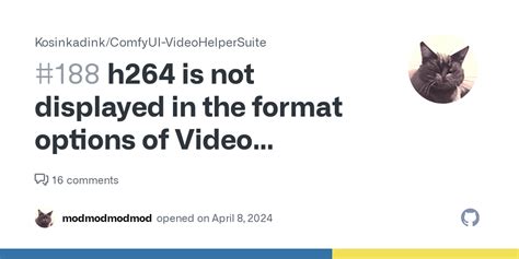 H264 Is Not Displayed In The Format Options Of Video Combine · Issue