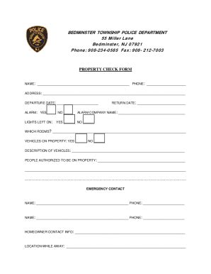 Fillable Online 908 212 7003 PROPERTY CHECK FORM Fax Email Print
