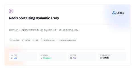 Radix Sort Using Dynamic Array In C Labex