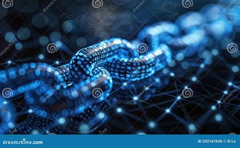 Blockchain Technology A Digital Concept For Secure Transactions Stock Illustration