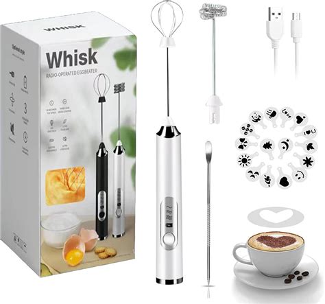 Wohserom Handheld Milk Frother Usb C Rechargeable Electric