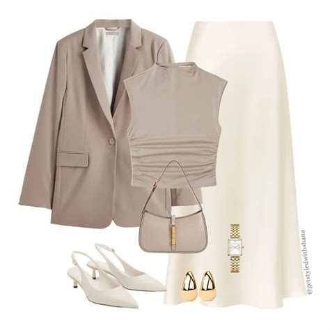 Get Styled With Shana On Instagram Neutral Outfit Silk Satin Midi