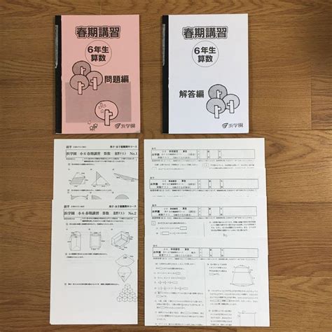 浜学園 小6 春期講習 算数 男子・女子最難関コース By メルカリ