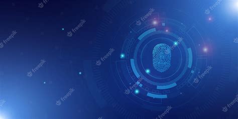 Premium Vector Scan Fingerprint Cyber Security And Password Control Through Fingerprints