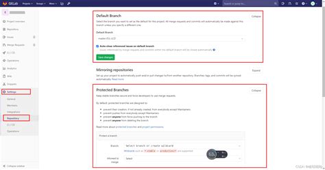 Gitlab修改master分支为新的分支，并加默认和保护gitlab 更改活跃分支 Csdn博客