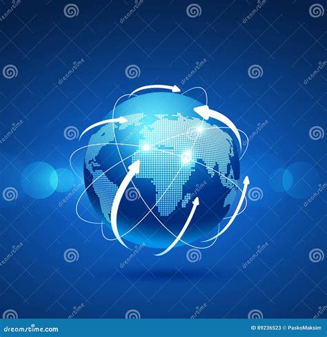 Globe Network Connection Vector Stock Vector Illustration Of Digital Network 89236523