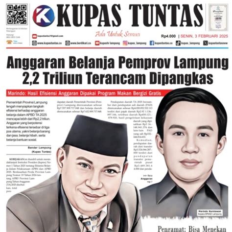 Kupas Tuntas Surat Kabar Harian Kupas Tuntas Edisi Senin 03 Februari