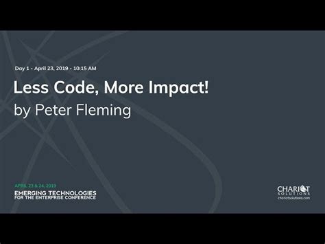 free video less code more impact user centric software design