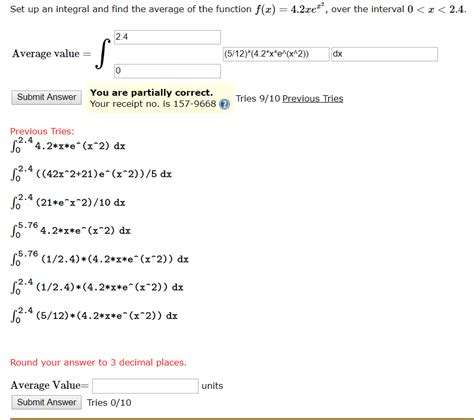Solved Set Up An Integral And Find The Average Of The