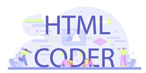 Website Development Web Banner Or Landing Page Html Coding Stock