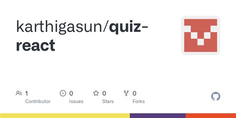 Github Karthigasunquiz React