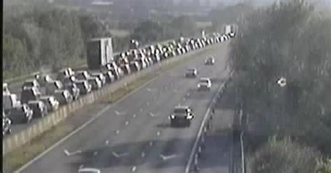 Live M4 Lorry Fire Causes Miles Of Delays Somerset Live