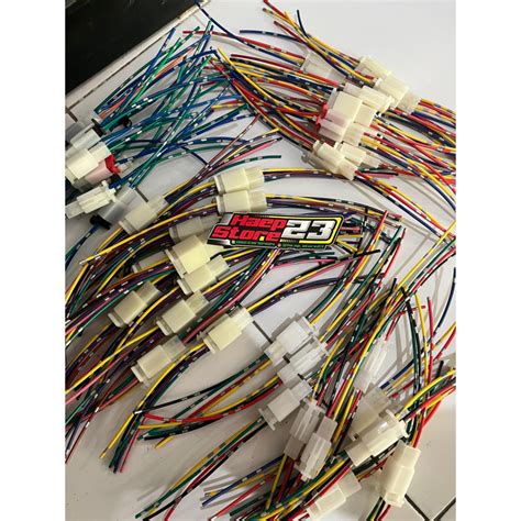 Jual Socket Sambungan 2 Pin 3 Pin 4 Pin 6 Pin Soket Sambungan Kabel Set Dengan Kabel Shopee