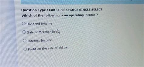 Question Type MULTIPLE CHOICE SINGLE SELECT StudyX