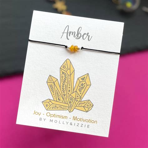 Adjustable Crystal Bracelet Amber By By Molly Izzie
