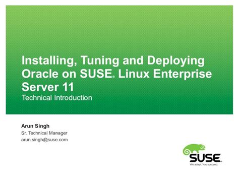 pdf installing tuning and deploying oracle on suse linux · pdf