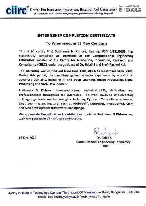 internship deeplearning ai webdevelopment grateful learningjourney sudhanva n kishore