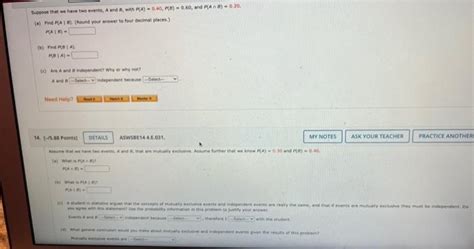 Solved P Ab B Find P Ba P Ba C Are A And B Chegg
