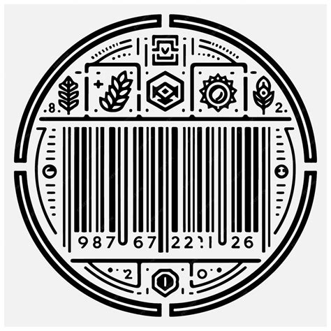 Bar Code Label Template Isolated On White Background Premium Ai Generated Vector