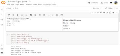 Menghitung Keliling Persegi Panjang Menggunakan Google Colab Dengan Bahasa Pemrograman Python
