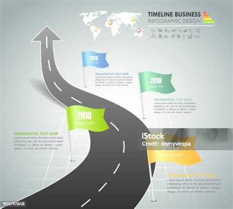 타임 라인 비즈니스 개념 Infographic 템플릿 4 단계 시간 표시 막대 또는 중요 시점 프로젝트 번호 옵션 다이어그램